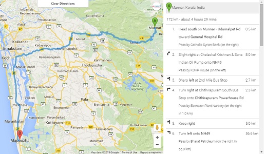 Driving Directions Between Major Cities in India